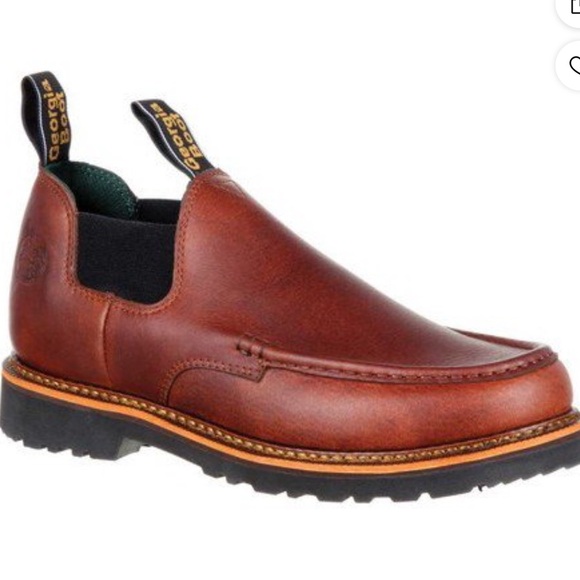 Georgia Boot | Shoes | Georgia Boot Boot Leather Brown Loafers Slipons ...